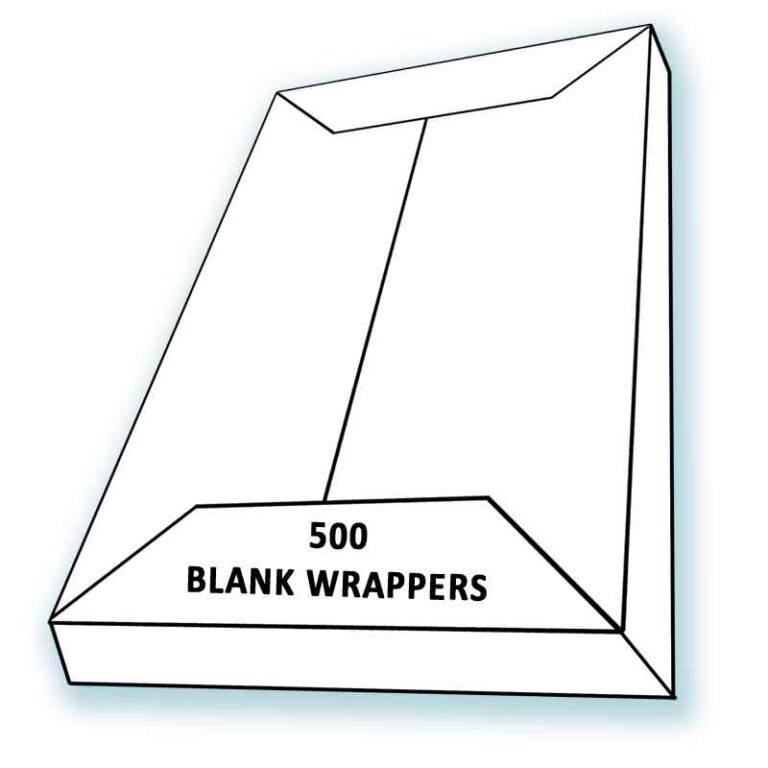1000 Blank Wax Pack Wrappers (Letter Size) - Wax Wrappers