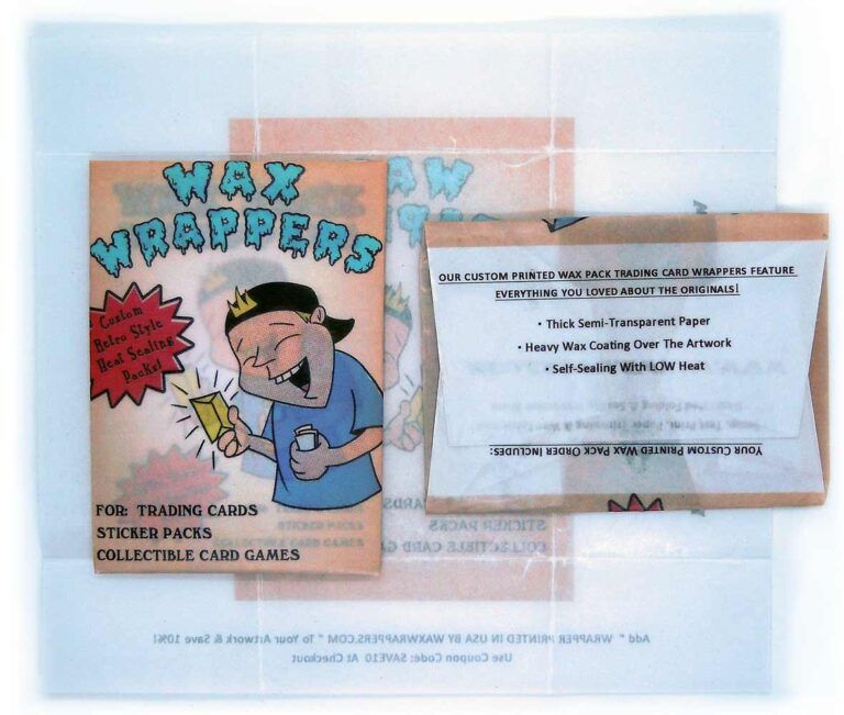 25 Custom Wax Pack Wrappers (COATED) - Wax Wrappers